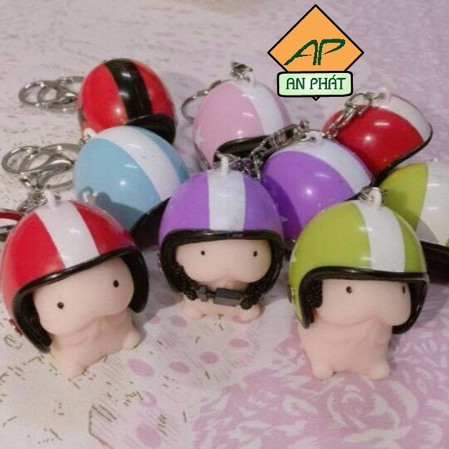 MÓC KHÓA CON CIU CÓ NÓN | Shopee Việt Nam