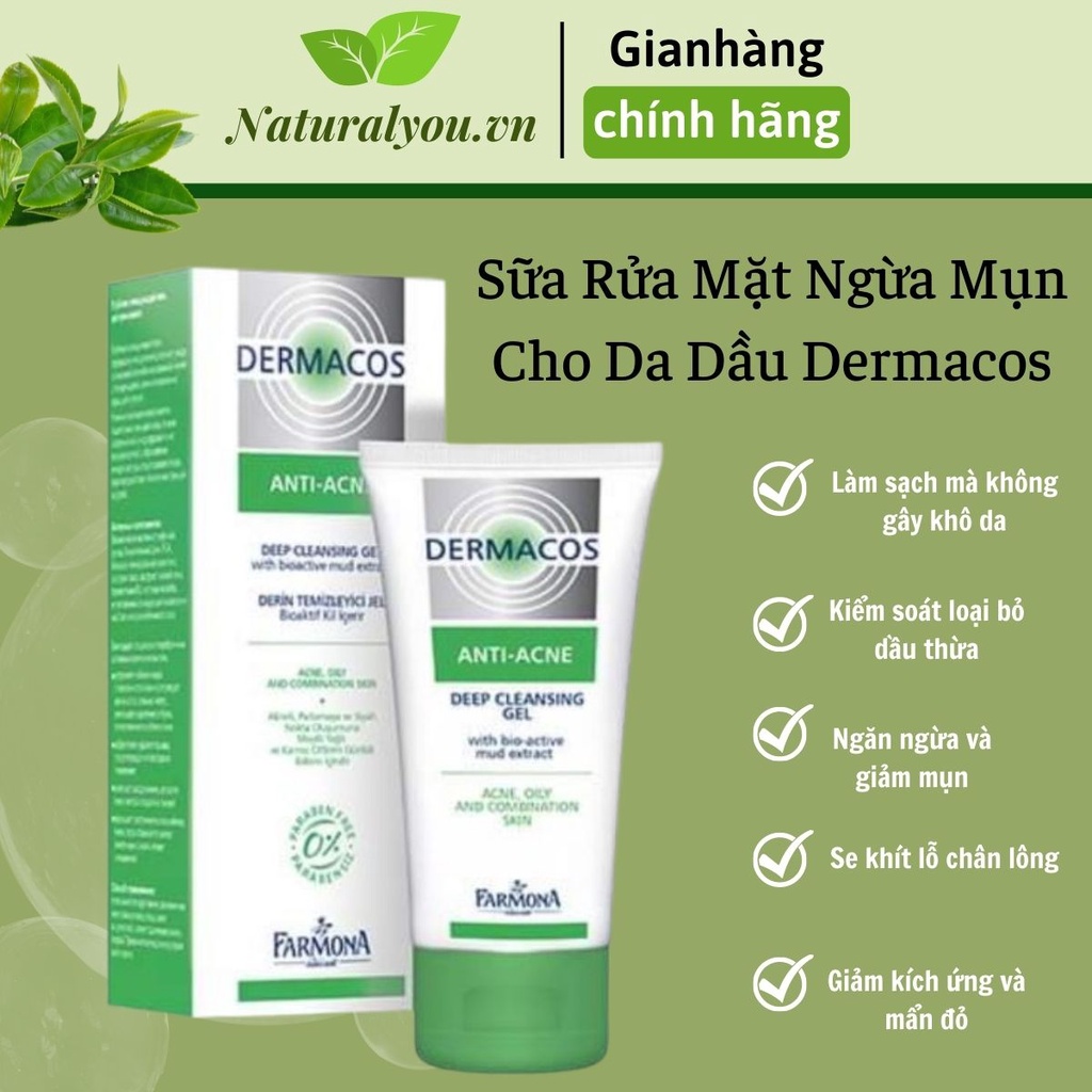 Sữa Rửa Mặt Dermacos Cho Da Dầu, Sạch Sâu Ngừa Mụn Farmona Anti Acne ...
