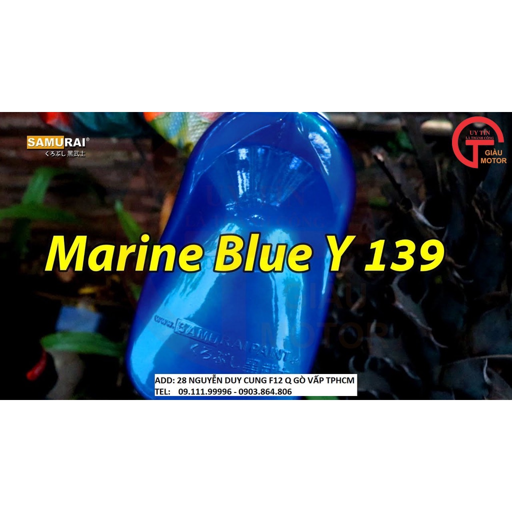 Mua y139 _ Chai sơn xịt sơn xe máy Samurai Y139 màu xanh nước biển ...