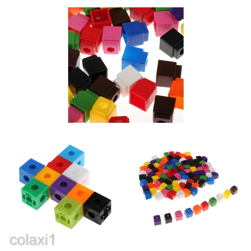100Pcs 10 colors Multilink Linking Cubes/ Math Manipulative/ Counting ...