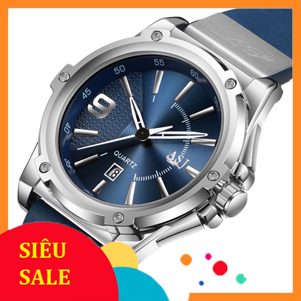 Đồng Hồ Nam ASJ Thương Hiệu Nhật Bản, Mặt Kính Sapphire, Dây Da Cao Cấp ...