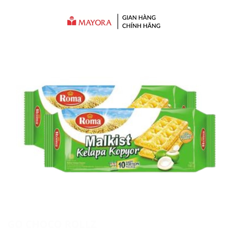 Combo 2 Bánh Roma Malkist Kopyor Dừa - Pack 24x10x19G - MixASale