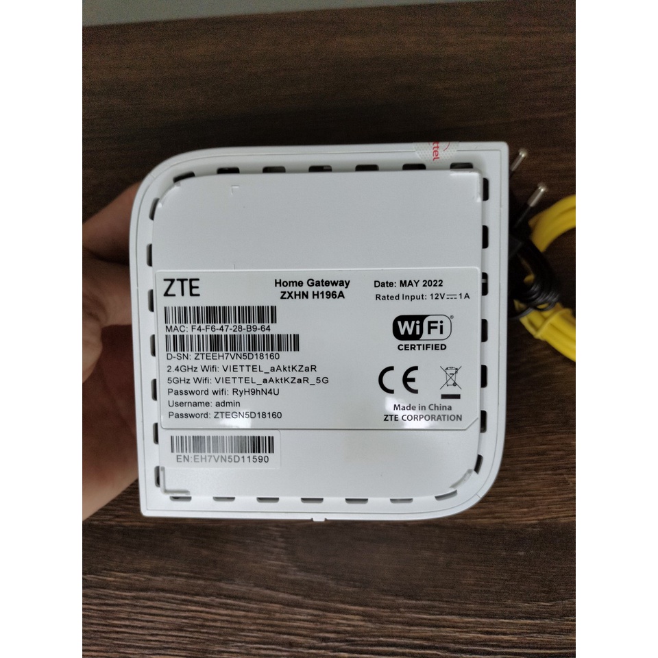 Mua Bộ phát Wifi Mesh Viettel ZXHN H196A full BOX mới không dây đầy đủ ...