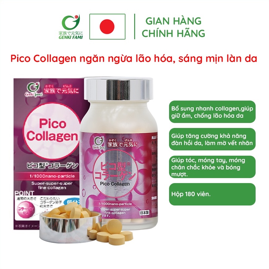 Mua Viên uống Pico Collagen đẹp da móng tóc ngăn ngừa lão hóa da cân ...