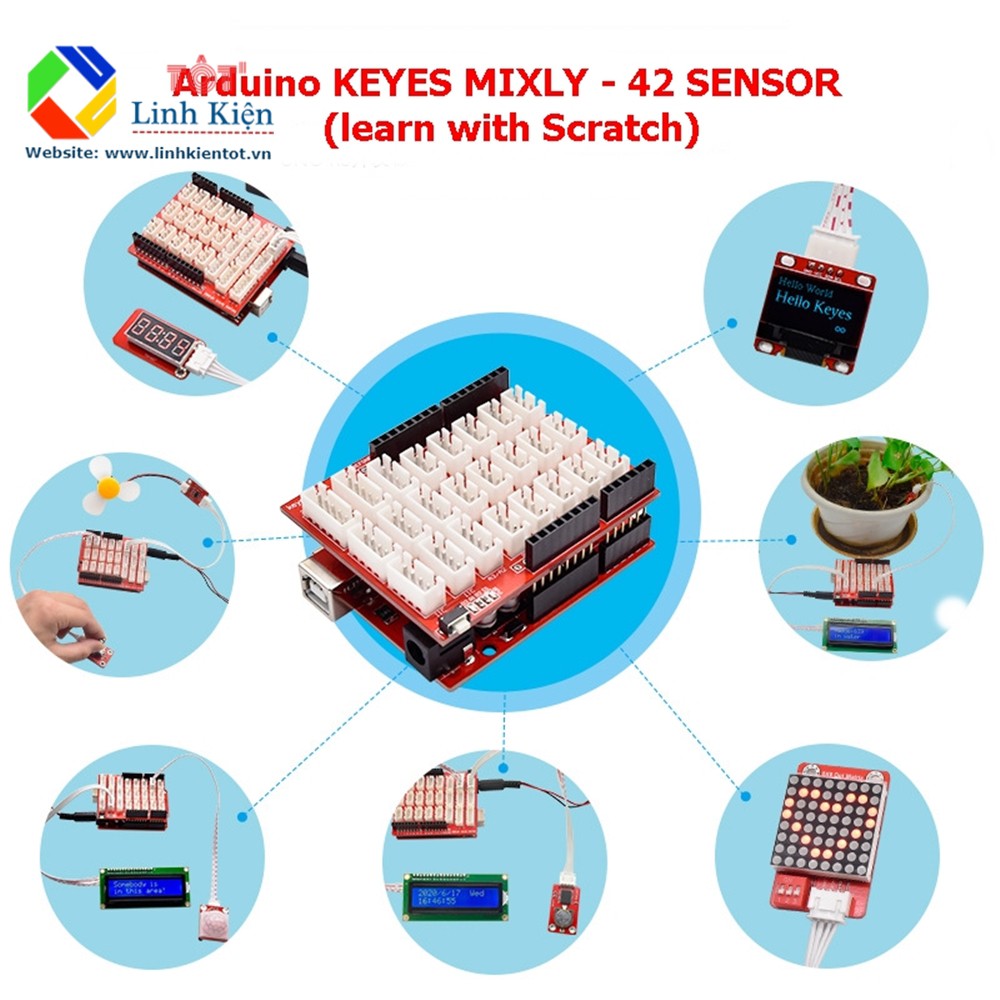 [ STEAM Scratch] Bộ thực hành Arduino KEYES MIXLY - lập trình STEAM 42 ...
