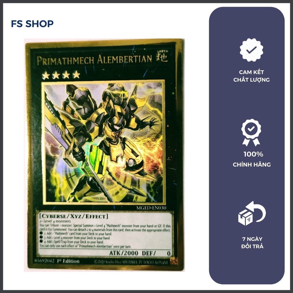 Thẻ bài Yugioh chính hãng Primathmech Alembertian – Premium Gold Rare ...