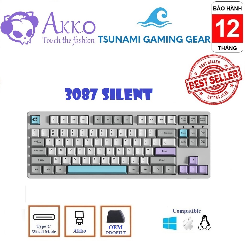 Mua Bàn phím cơ AKKO 3087 Silent (Cherry/Akko switch) Hàng chính hãng ...