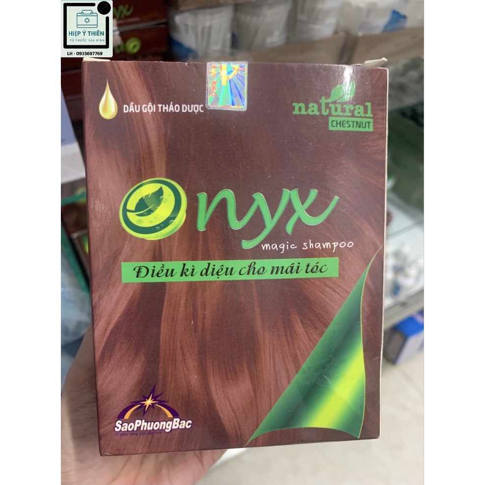 Mua (HỘP 2 BỘ GỘI+ XẢ) DẦU GỘI NHUỘM TÓC MÀU NÂU HẠT DẺ THẢO DƯỢC ONYX ...