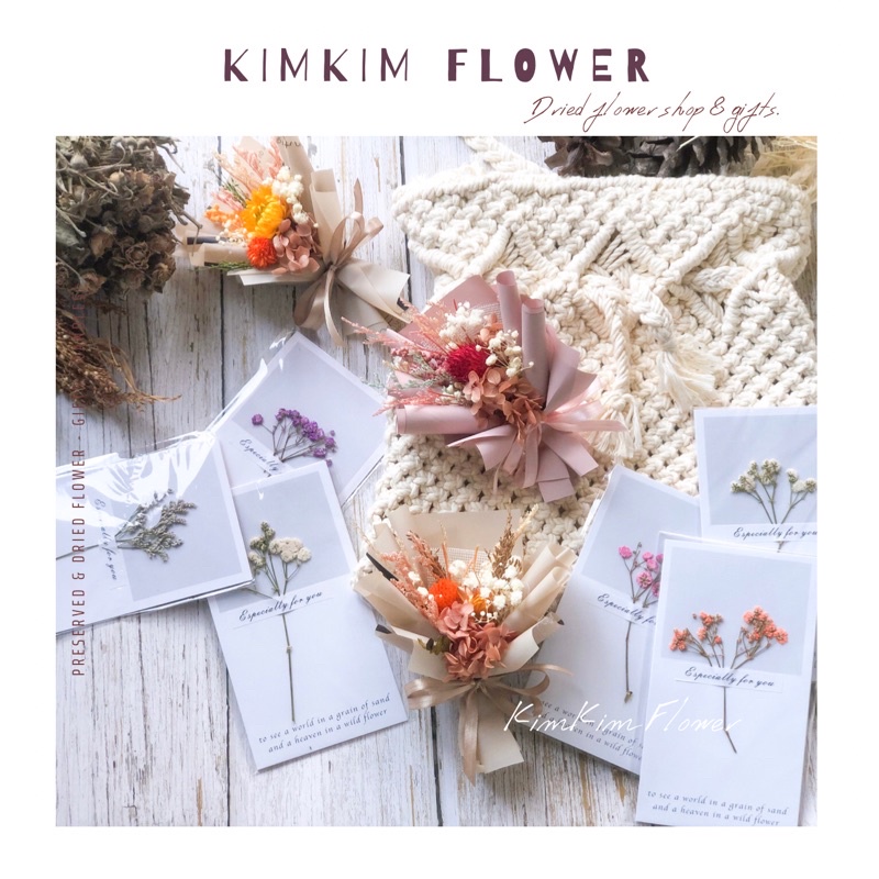 combo 30 bó hoa mini size 12-14cm , hoa khô decor trang trí hộp quà ...