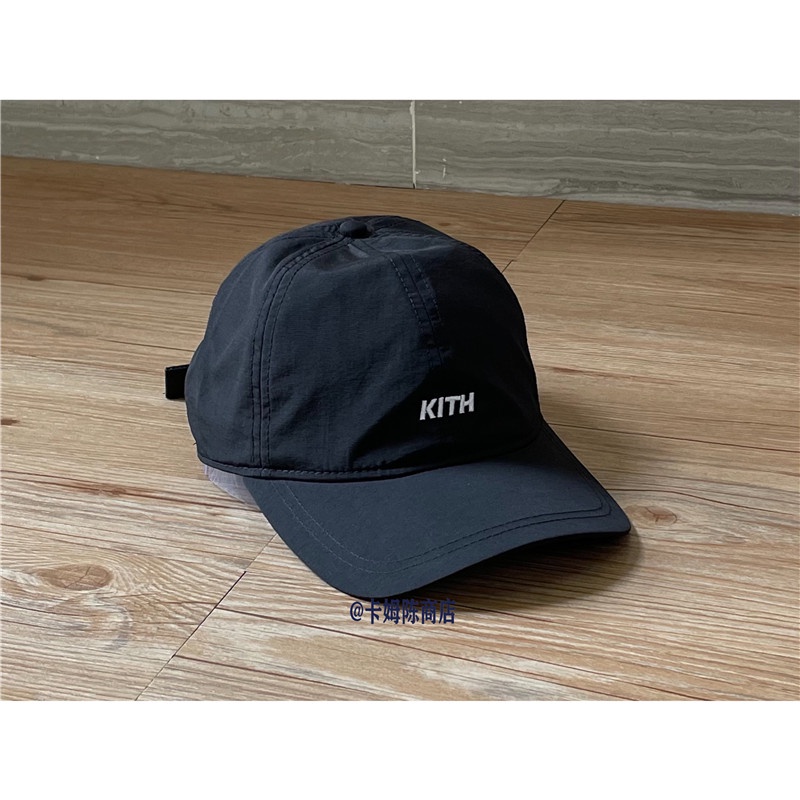 3YDU [original] Kith Nylon Cap oblique font waterproof function light and thin curved eaves Cap ...