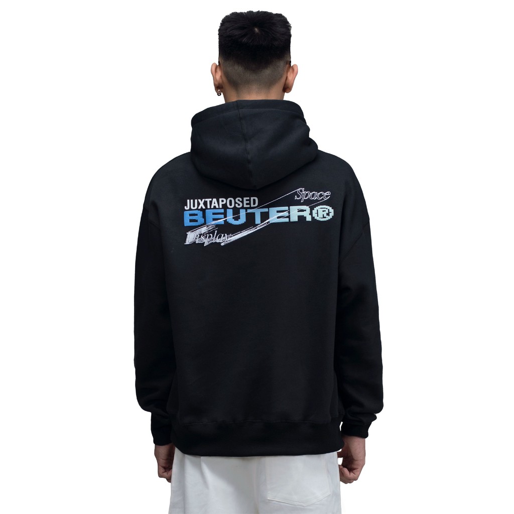 Áo hoodie nam Beuter Juxtaposed True Blue Logo Black Hoodie màu đen ...