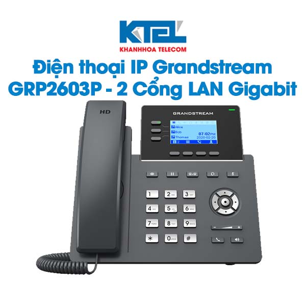 [Tp.Nha Trang] GRP2603P Điện thoại IP Grandstream - 2 Cổng LAN Gigabit ...