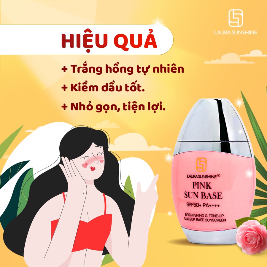 Mua Kem chống nắng Laura Sunshine Pink Sun Base SPF 50+ PA++++, Kem lót ...