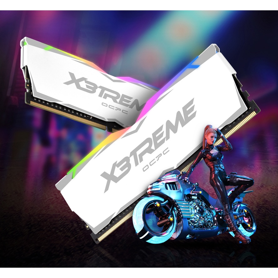 RAM OCPC X3TREME RGB AURA 16GB (2x8GB) Bus 3200 C16 DDR4 White/Black ...