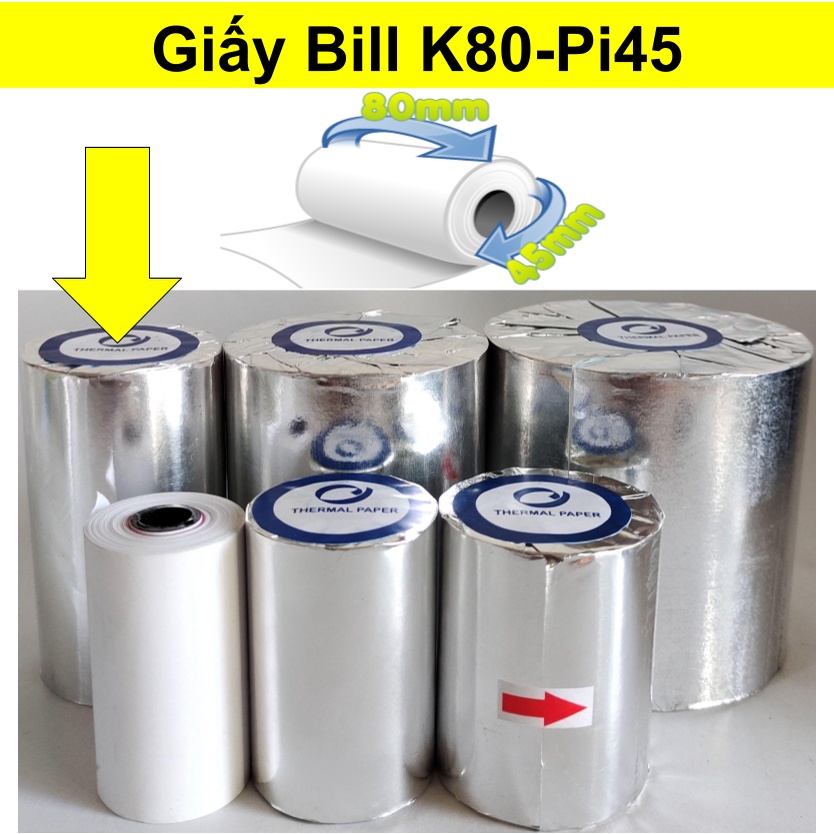 Giấy in bill K80 - Pi45 - Phôi Hansol - Có bọc bạc | Shopee Việt Nam