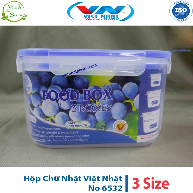 Mua Hộp Đựng Thực Phẩm, Hộp Nhựa Chữ Nhật Bảo Quản Đồ Tươi Việt Nhật No 6532 - Để Tủ Lạnh Giữ ...