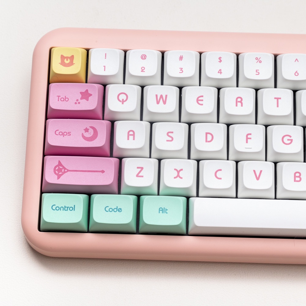 143 Phím Magical Girl Keycaps XDA Profile Màu Hồng PBT DYE SUB Bàn Phím ...