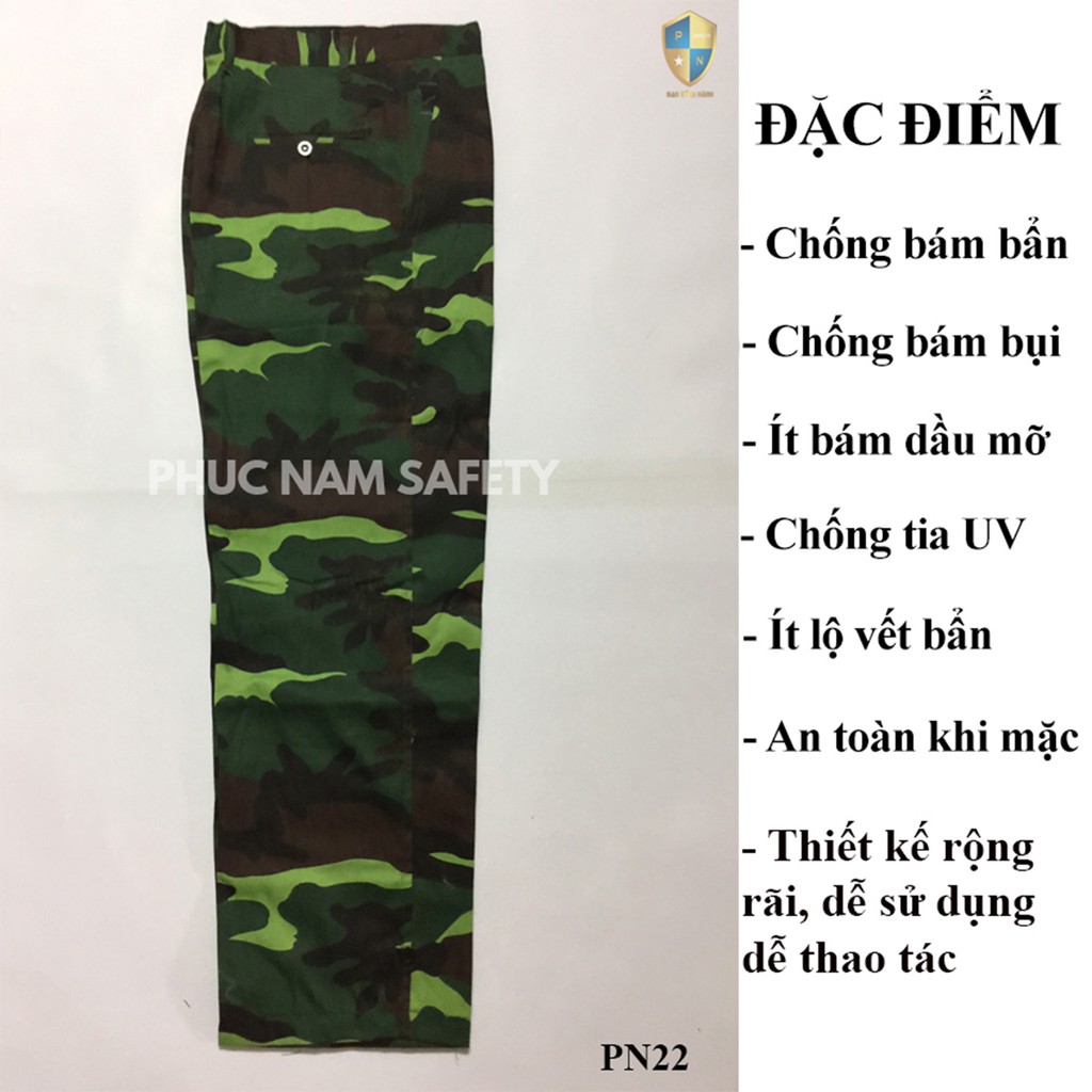 Mua Bộ quần áo bảo hộ lao động PN22 - màu rằn ri, quần áo bảo hộ lao ...