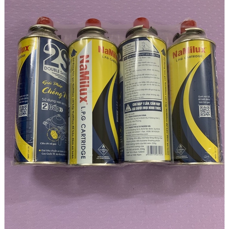 Mua Bộ 4 Bình NaMiLux 220g Chuyên Dùng Cho Khò Gas Mini, Bếp Gas Du ...