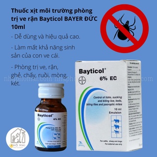 BAYTICOL BAYER ĐỨC 10ML - Thuốc Xịt Môi Trường Phòng Trị Ve Rận ...