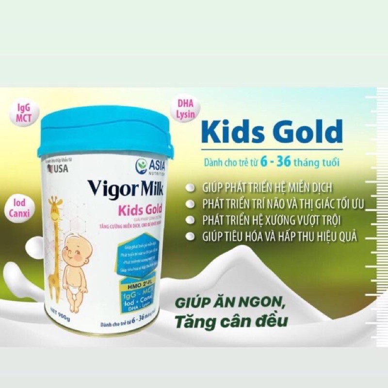 Sữa bột VIGOR MILK kids gold (6-36 tháng) hộp 900g ( CÓ QUÀ TẶNG ...