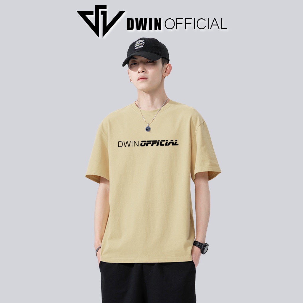 Áo thun tay lỡ local brand in logo Dwin Basic nhiều màu phông basic ...