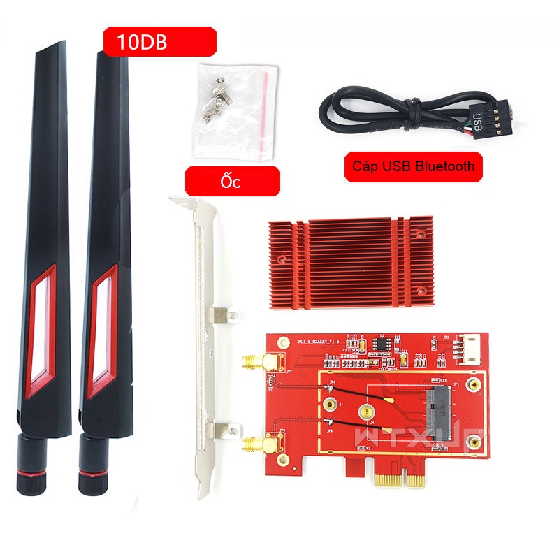 Mua Bộ đầu chuyển adapter PCIe X1 ra card wifi M2 NGFF/ MiniPCI có hỗ ...