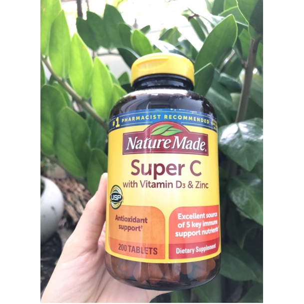 Viên Super C tăng cường hệ thống miễn dịch Nature Made Super C Immune ...