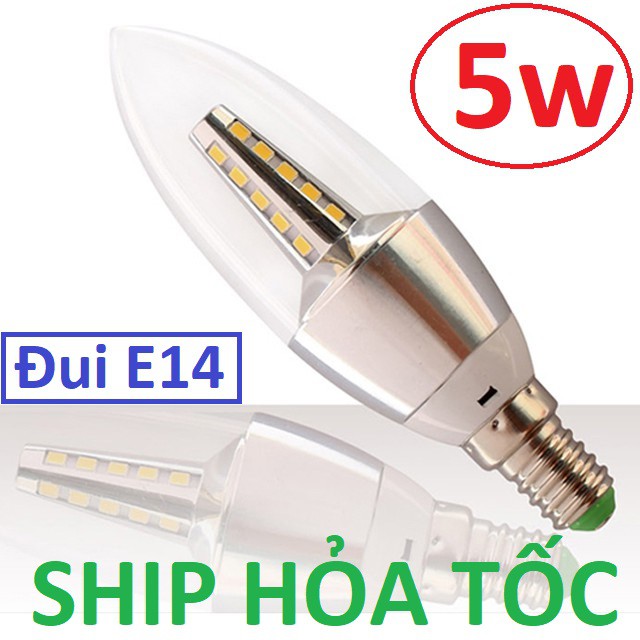 Mua Bóng đèn LED nến đui xoáy nhỏ E14,công suất 5w giá rẻ nhất | TecKi.Vn