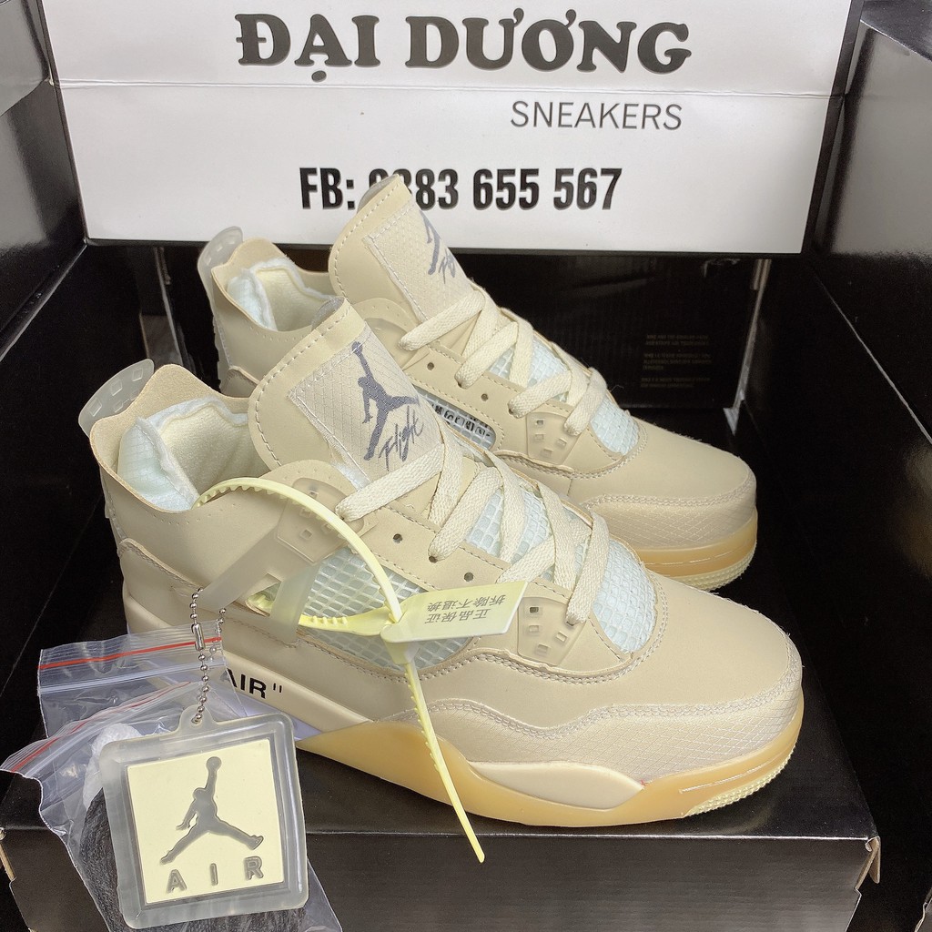 Giày Thể Thao JD4 Off White Sail màu kem tặng 3 dây kèm Full Box Bill ...