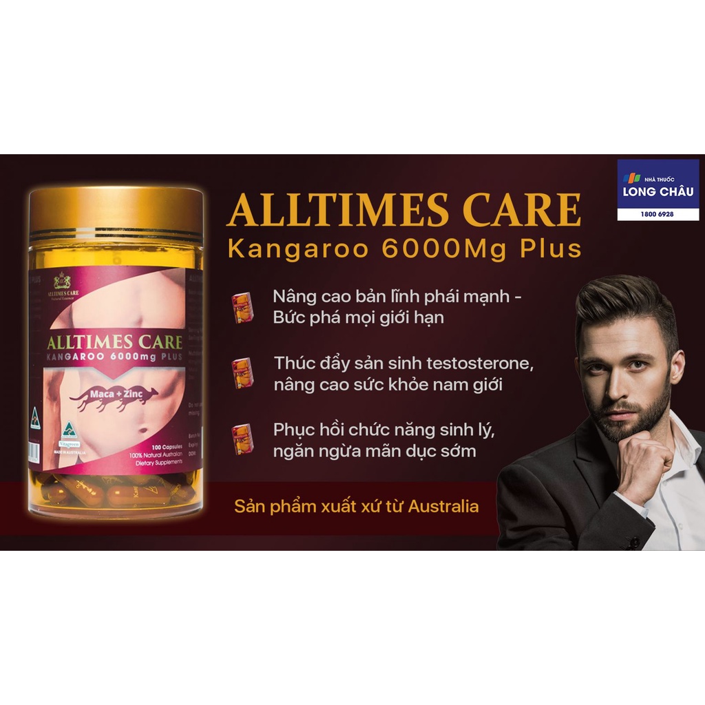 Mua Viên uống tăng cường sinh lý nam giới Alltimes Care Kangaroo Plus Nhập khẩu 100% từ Úc Hộp ...