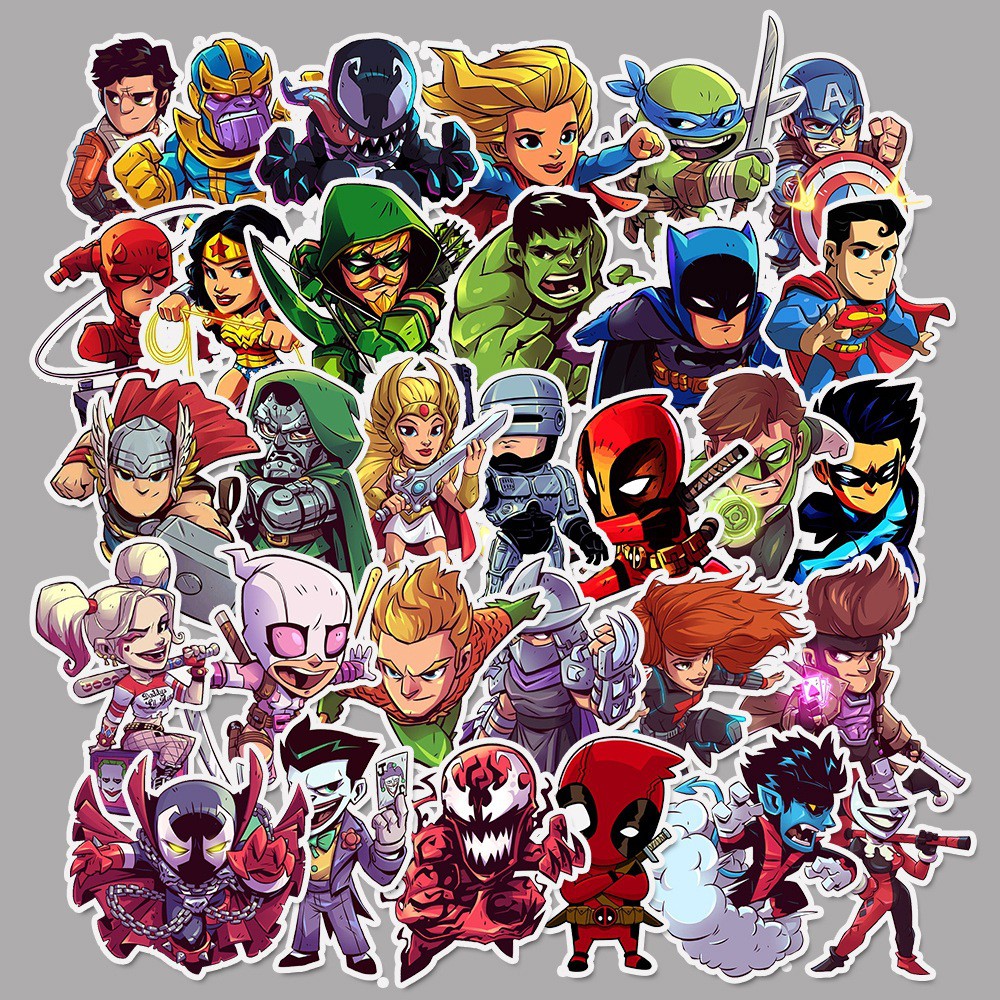Sticker Avenger, Sticker DC, Sticker Marvel, Sticker siêu anh hùng ...