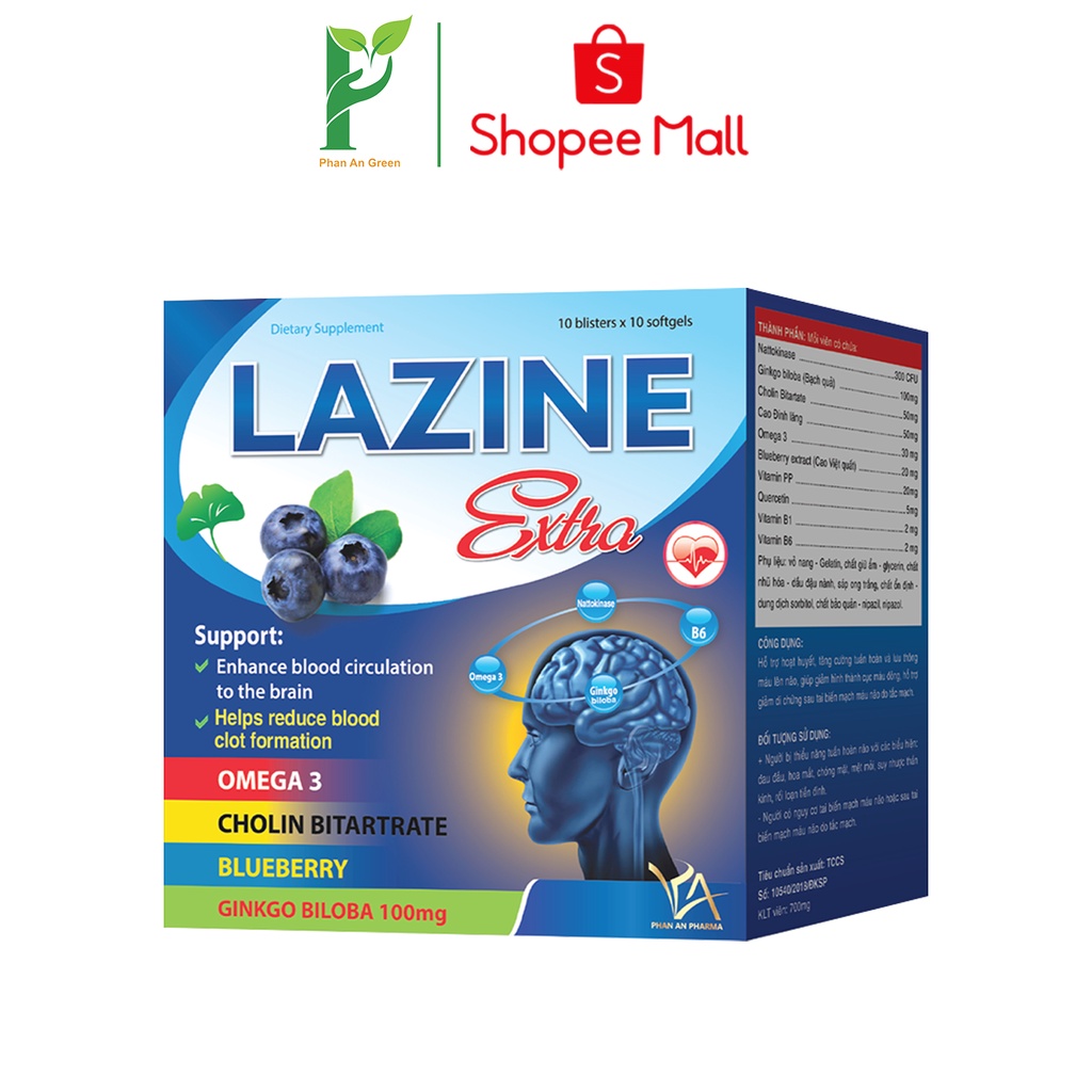 Hoạt huyết dưỡng não Lazine Extra, Lazine Extra tăng cường lưu thông ...