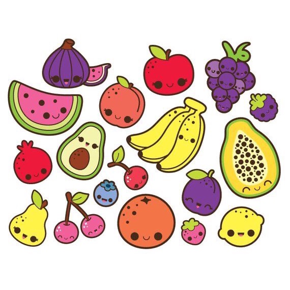 Mua Sticker dán laptop, sticker chủ đề trái cây và rau củ dán trang trí ...