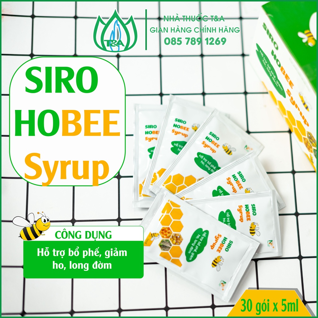 Siro Ho Hobee Syrup Giảm Ho, Bổ Phế, Long Đờm Hộp 30 Gói