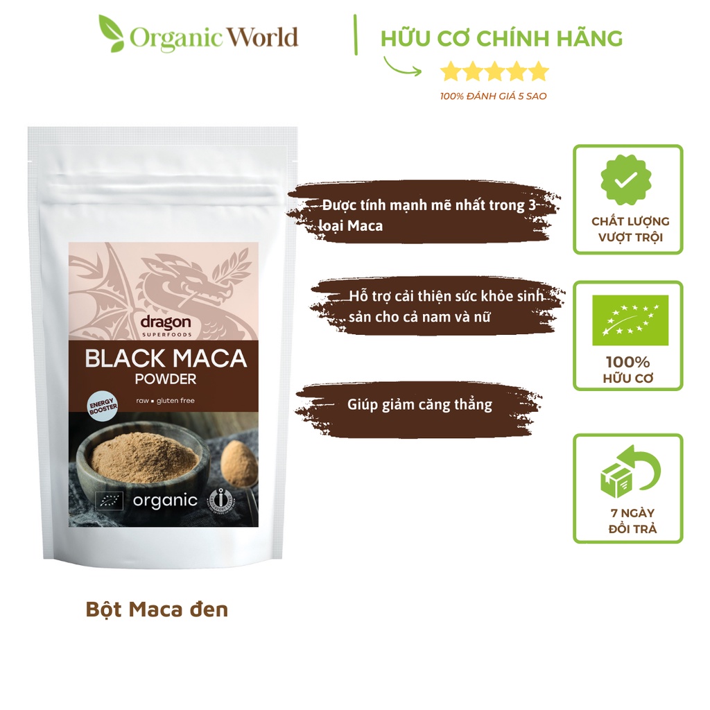 Bột maca đen hữu cơ Dragon Superfoods 100g | Shopee Việt Nam
