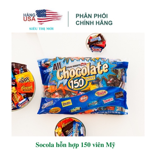 Date 523 (Tách lẻ) Kẹo Socola chocolate 150 Viên Hỗn Hợp Kirkland Mix ...
