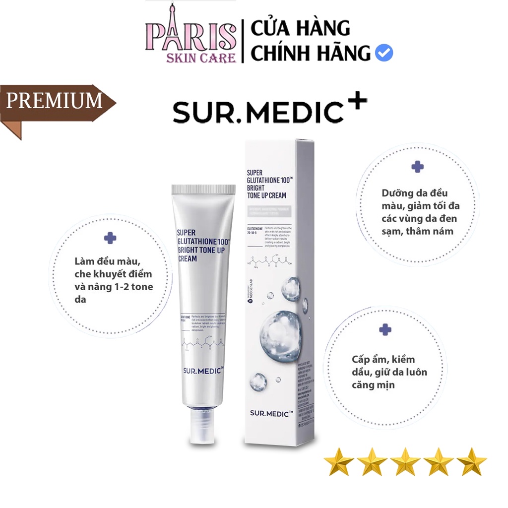Kem Dưỡng SURMEDIC Super Glutathione 100 Bright Tone Up Cream Nâng Tông ...