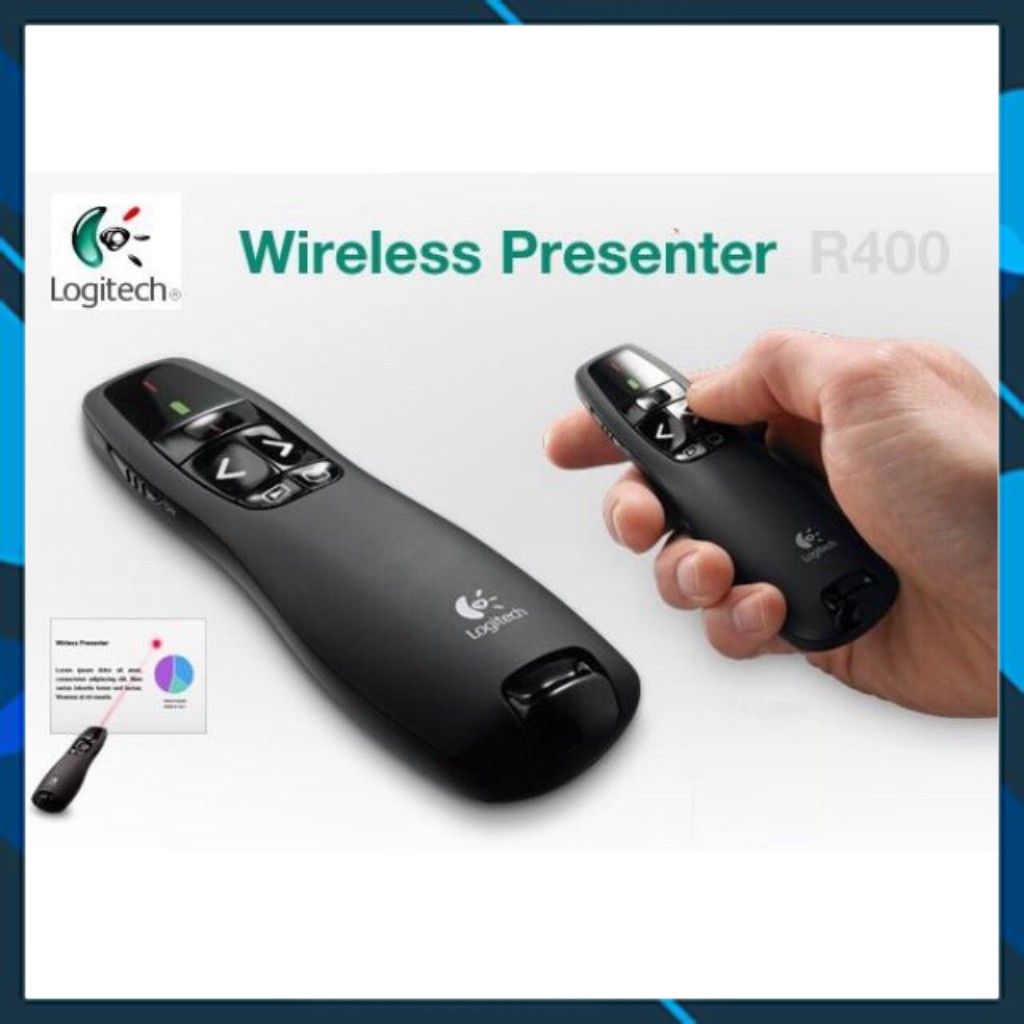 Bút trình chiếu logitech R400 + tặng kèm pin | Shopee Việt Nam