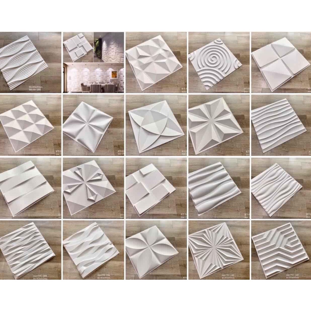 Tấm nhựa ốp tường PVC 3D giá tốt | Shopee Việt Nam