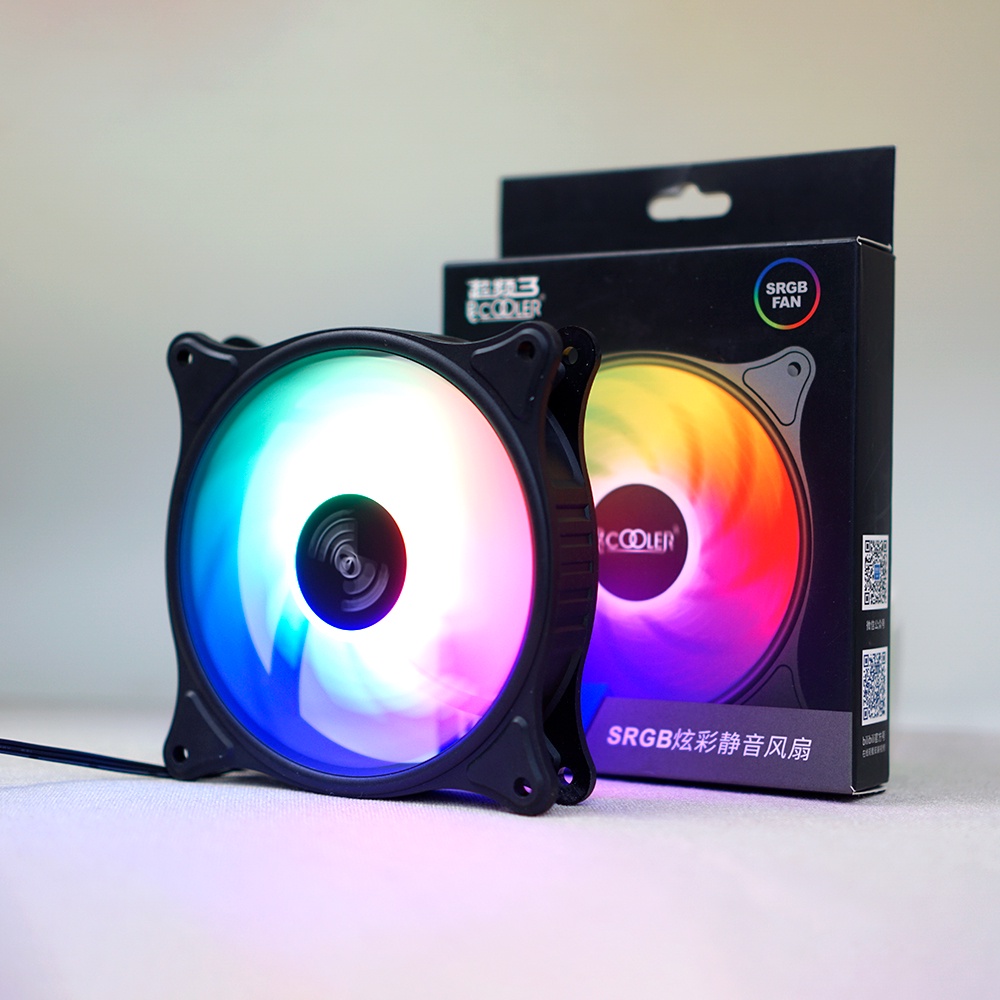 Mua Quạt tản nhiệt PC Cooler S RGB Fan case 12cm Fan Led máy tính 3 Pin ...