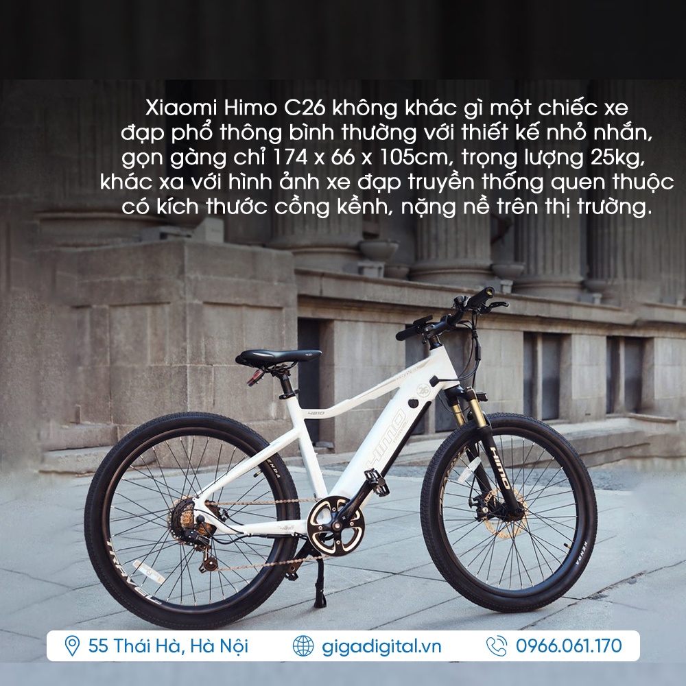 Mua Xe đạp điện trợ lực Xiaomi HIMO C26 chính hãng giá rẻ nhất | TecKi.Vn