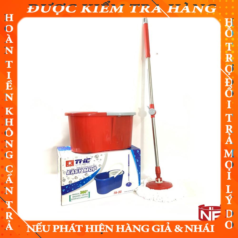 Mua Bộ cây lau nhà thông minh 360 độ tự vắt THC Easy Mop - cây lau inox ...