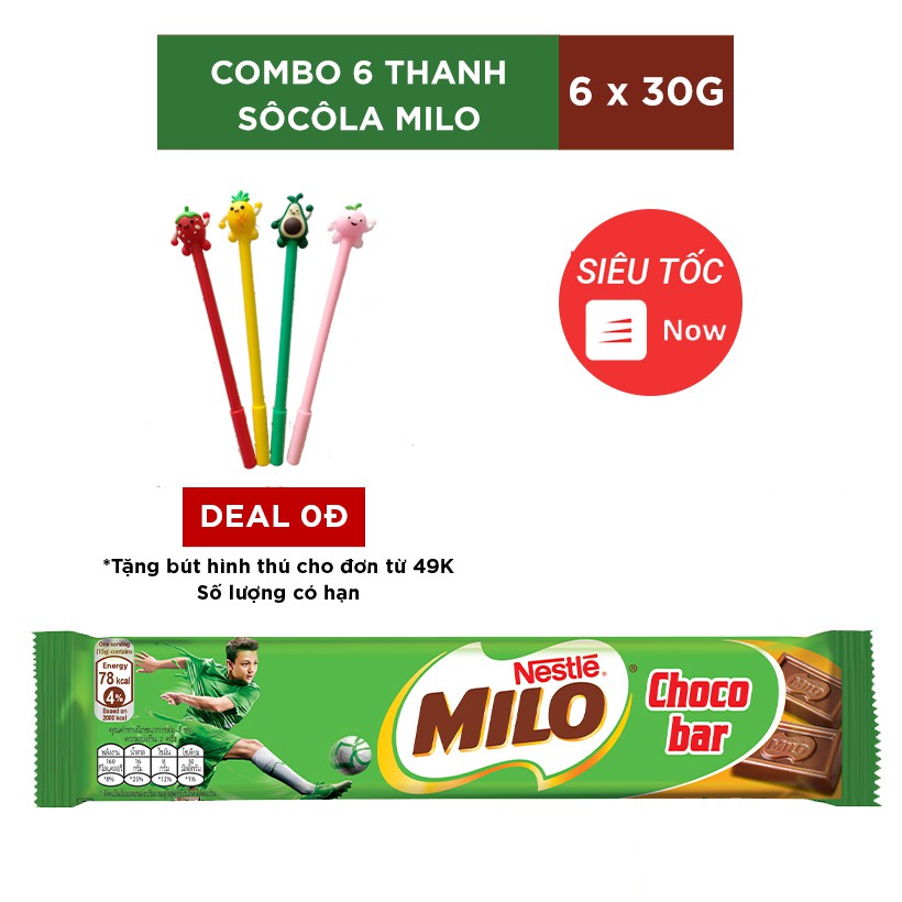 COMBO 6 THANH MILO SOCOLA - 6 x 30G | Shopee Việt Nam
