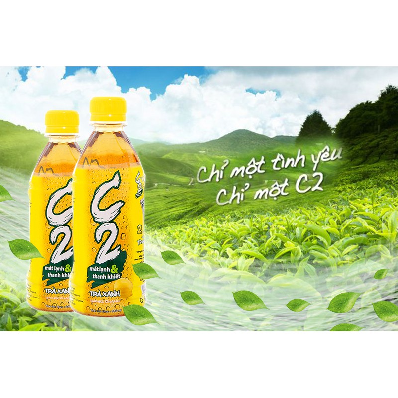 Nước ngọt C2 Trà Xanh hương Chanh chai 360ml (thùng 24chai) | Shopee ...