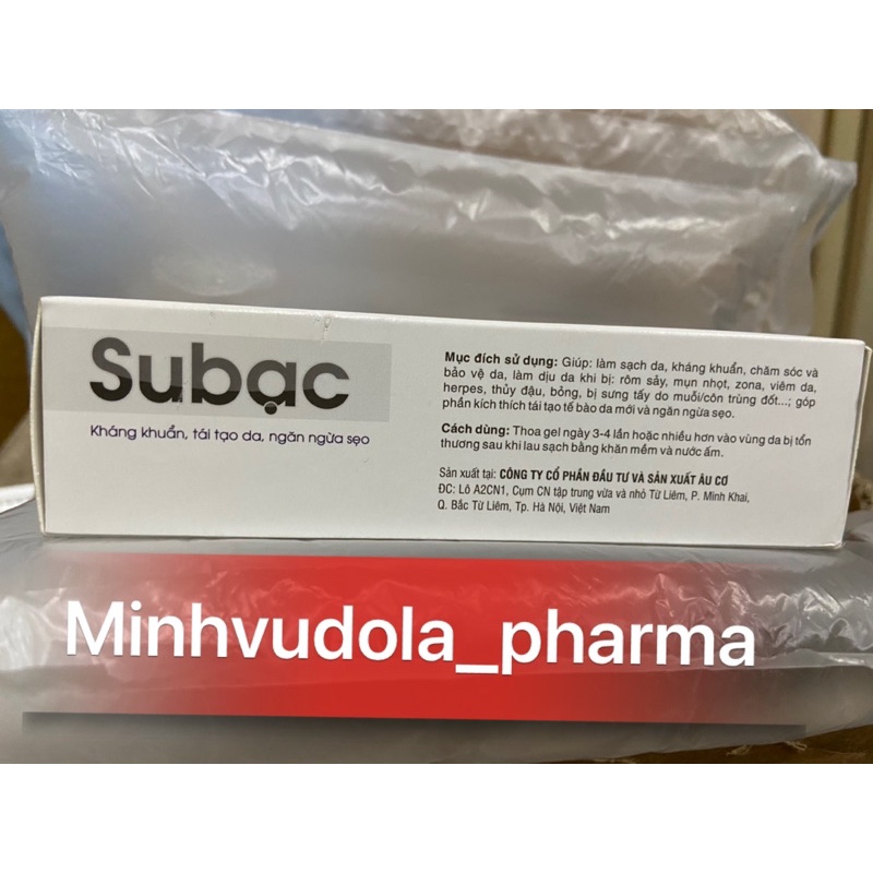 Gel Subac sát khuẩn tái tạo da, bôi thuỷ đậu tại Hà Nội có giá sỉ Toàn ...