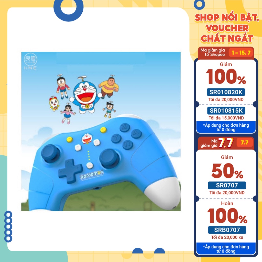 Tay cầm IINE DORAEMON cho máy Nintendo Switch FULL TÍNH NĂNG WAKEUP ...