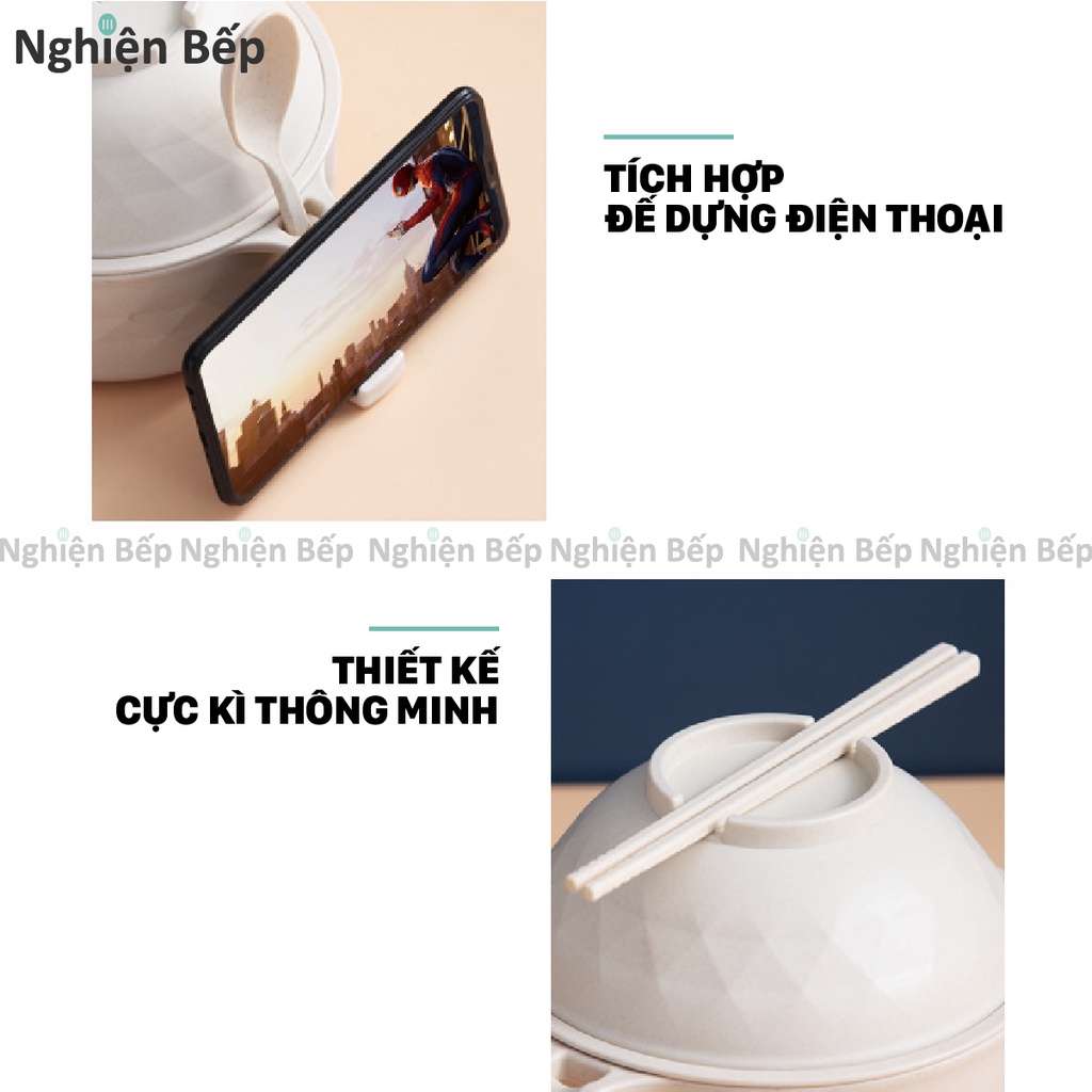 Mua Bát Tô Ăn Mì CHUYÊN NGHIỆP 1200ml Nhựa Lúa Mạch 5 in 1 Cho dân Văn ...