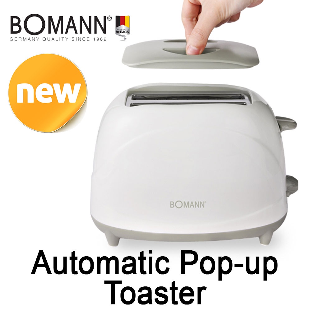 Bomann TA1146 Automatic 2Hole Classic Pop-up Toaster Baking Bread ...