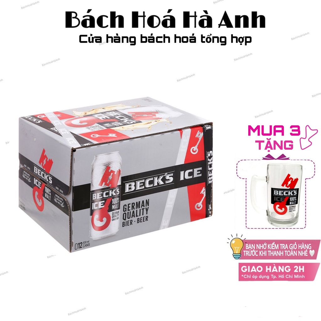 Bia Beck's Ice 330ml - 24 lon/ 500ml - 12 lon (xem HSD trước khi đặt ...